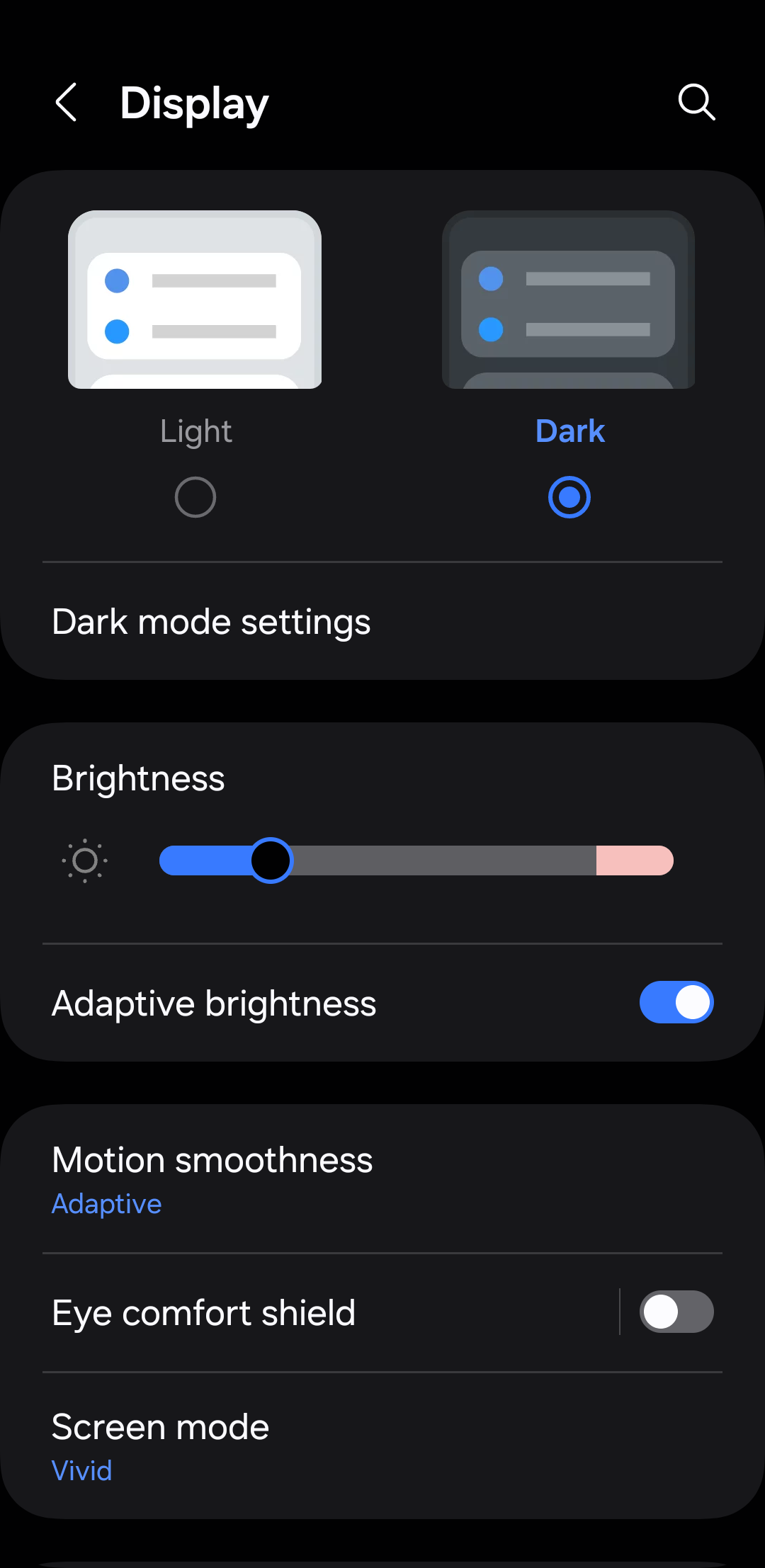 Disabled State of Color Palette - Samsung Members