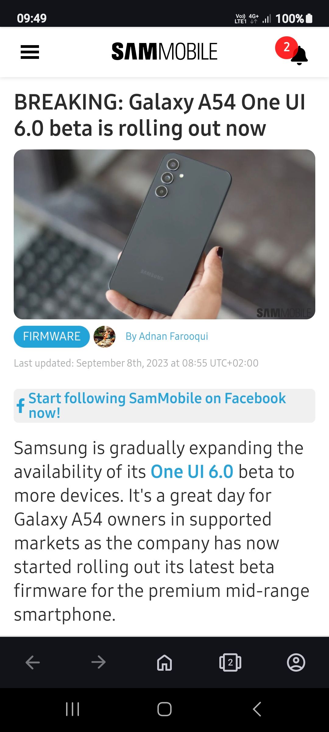 Samsung Galaxy A54 Android 14 update - Samsung Members