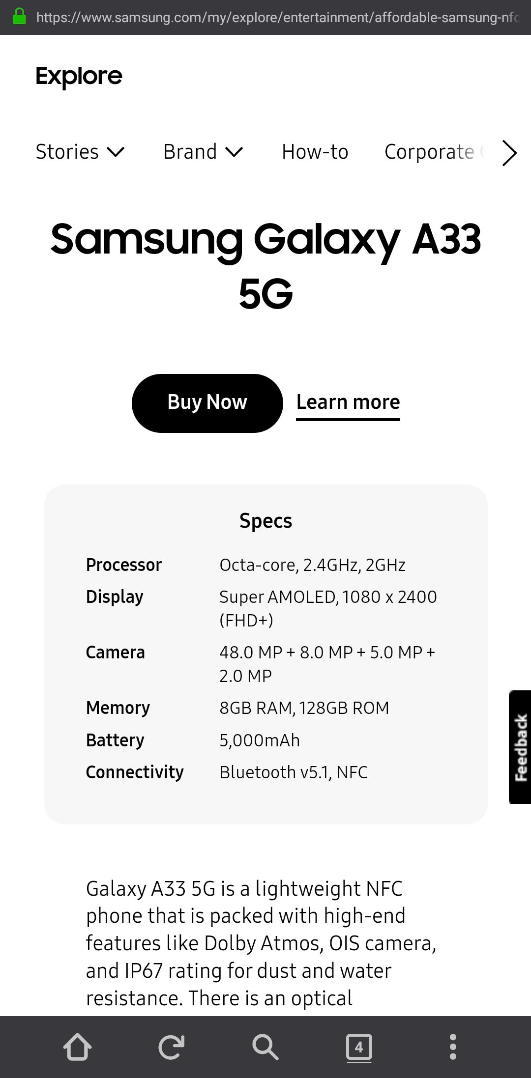 NFC feature on A335G - Samsung Members