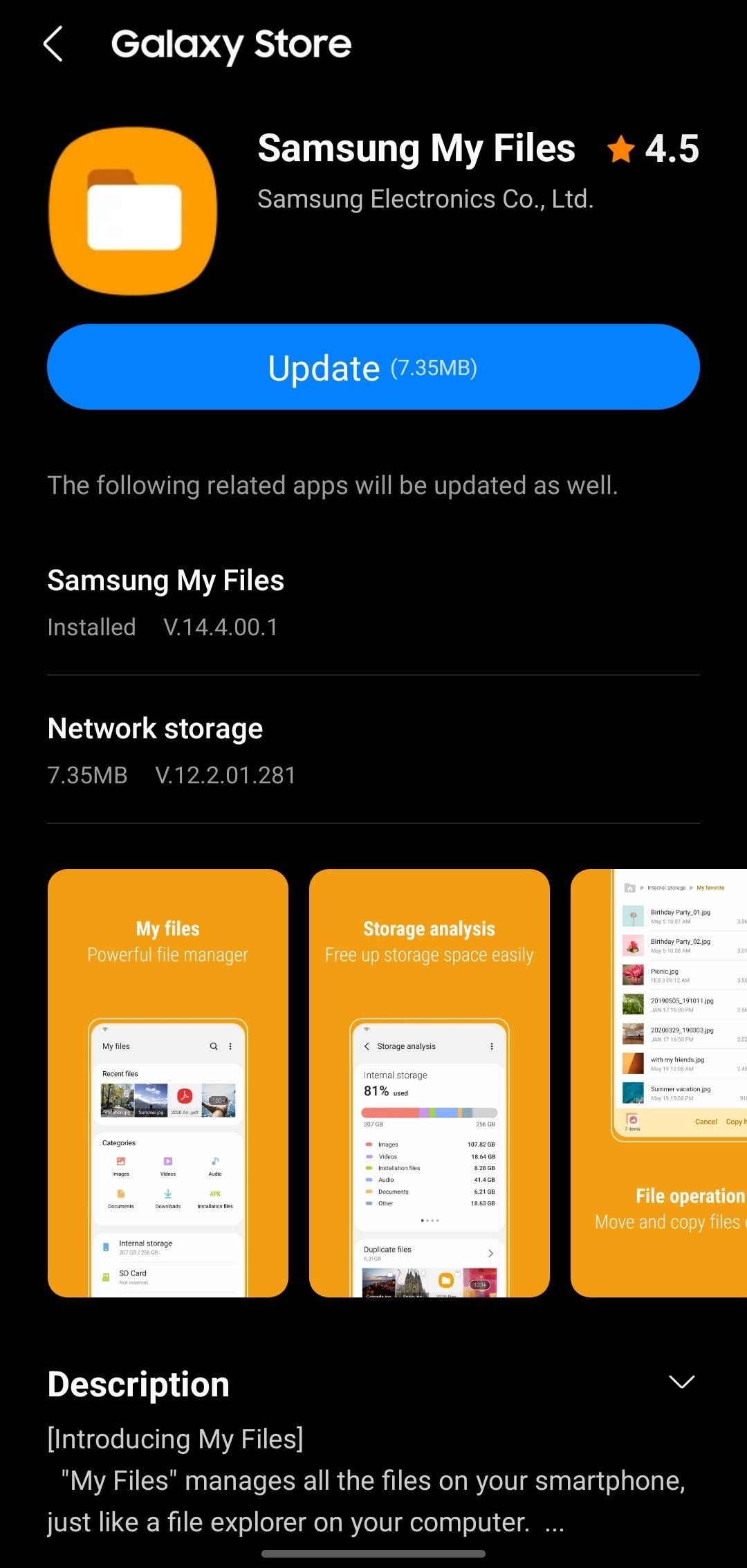 Samsung My file feature 'Network storage' app upda... - Samsung Members