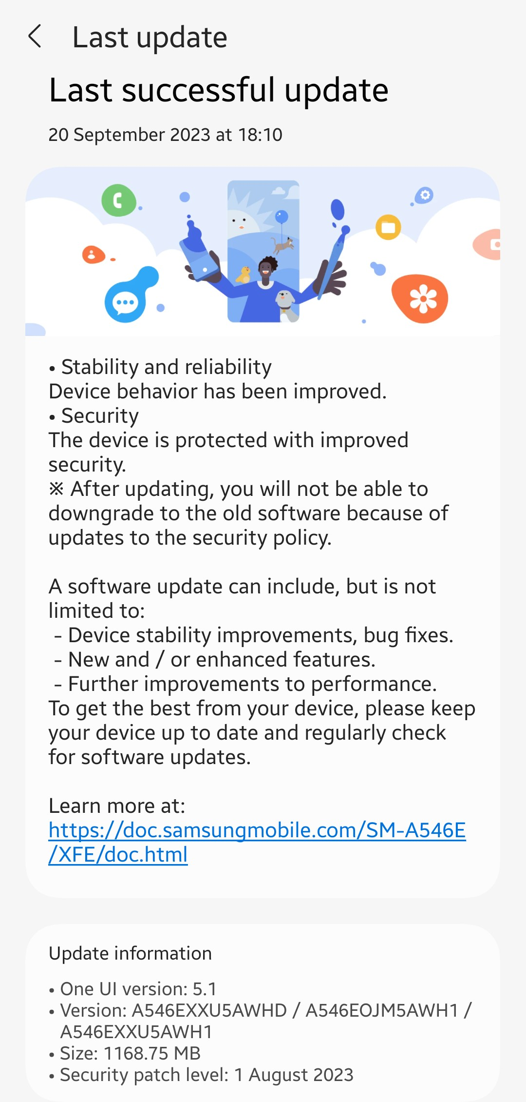 Stability, Reliability and Security update for A54... - Samsung Members