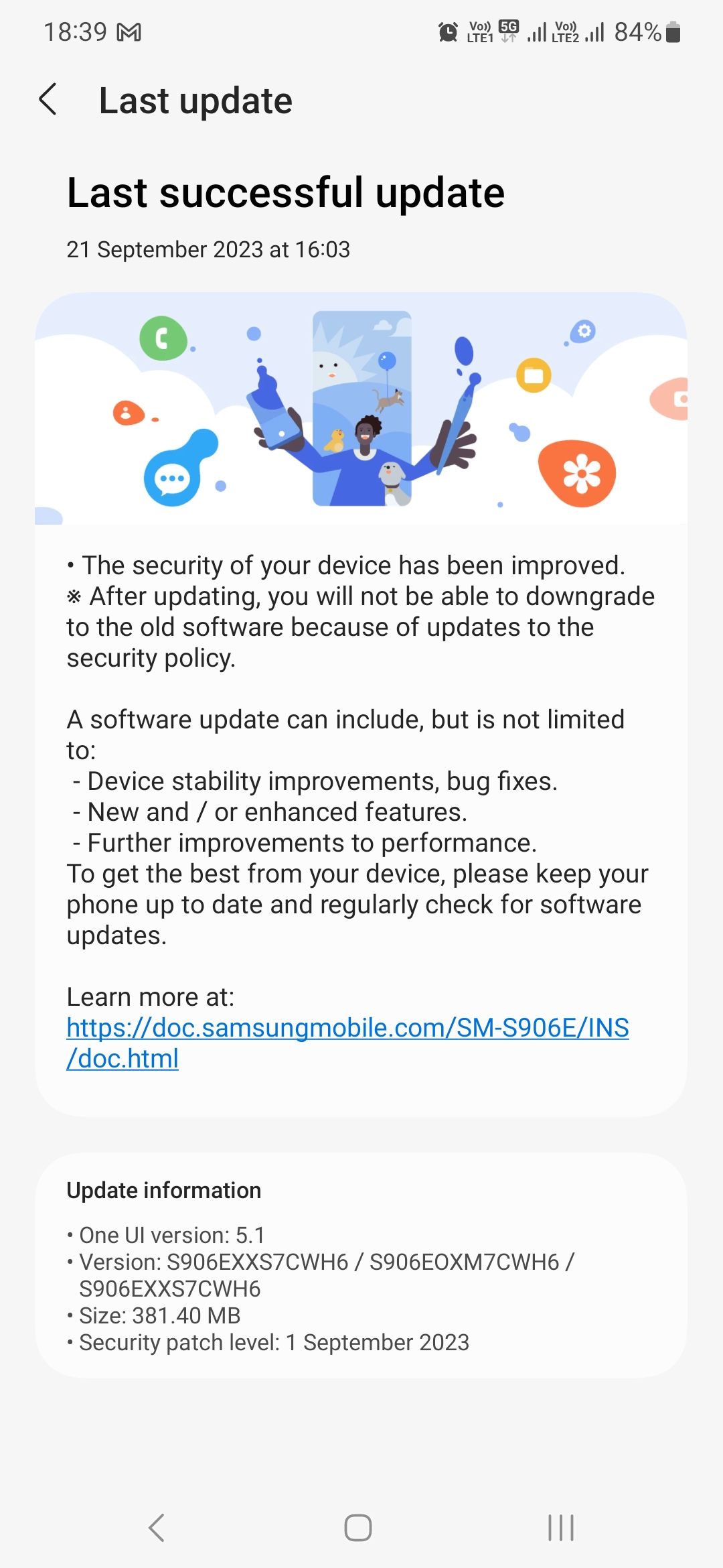S22+ Only September security patch level updated - Samsung Members