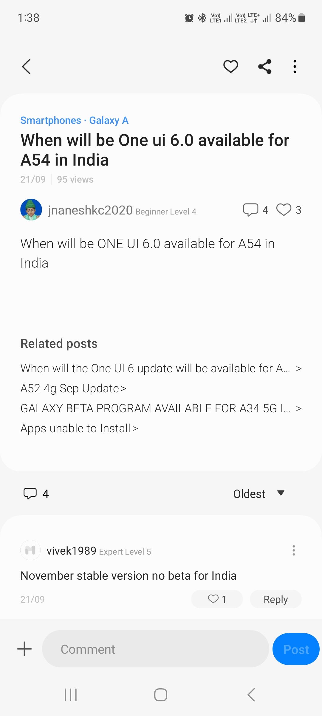 A33 5G will get one ui 6 beta in this month soon - Samsung Members