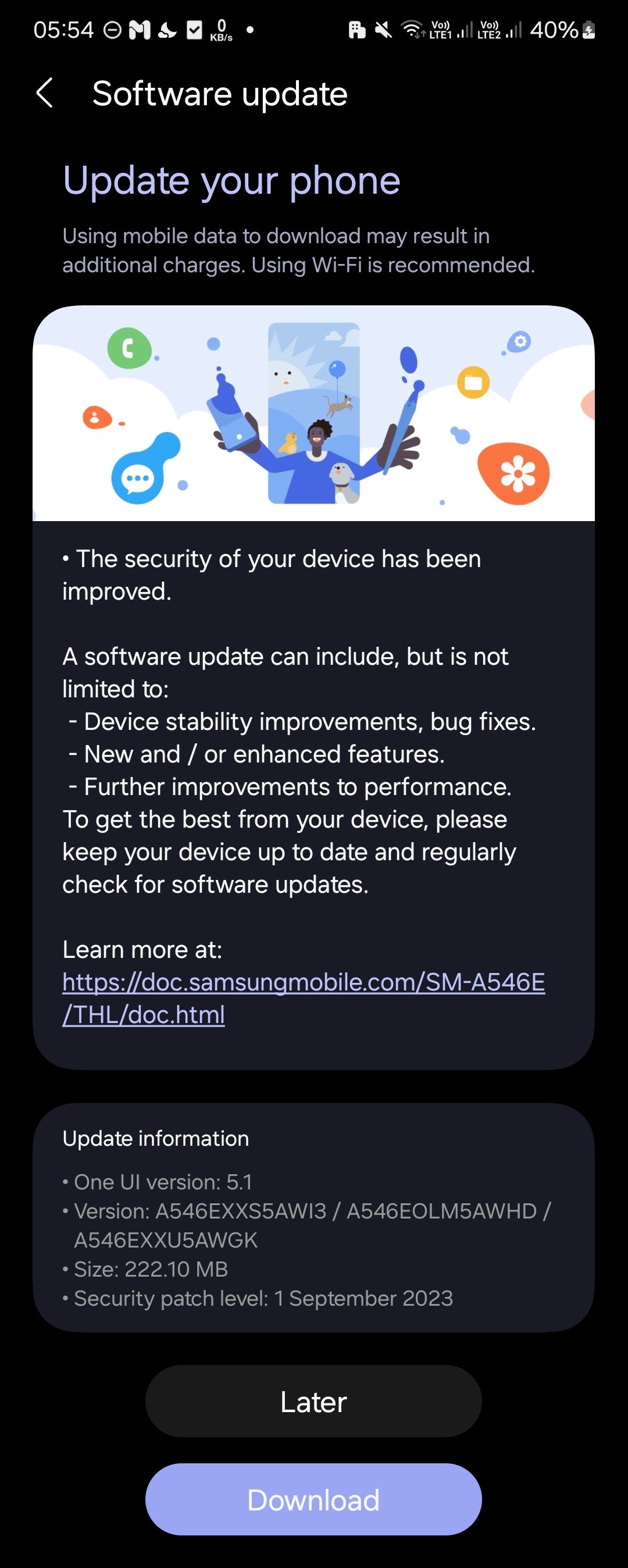 Galaxy A54 5G New Software Update.. - Samsung Members