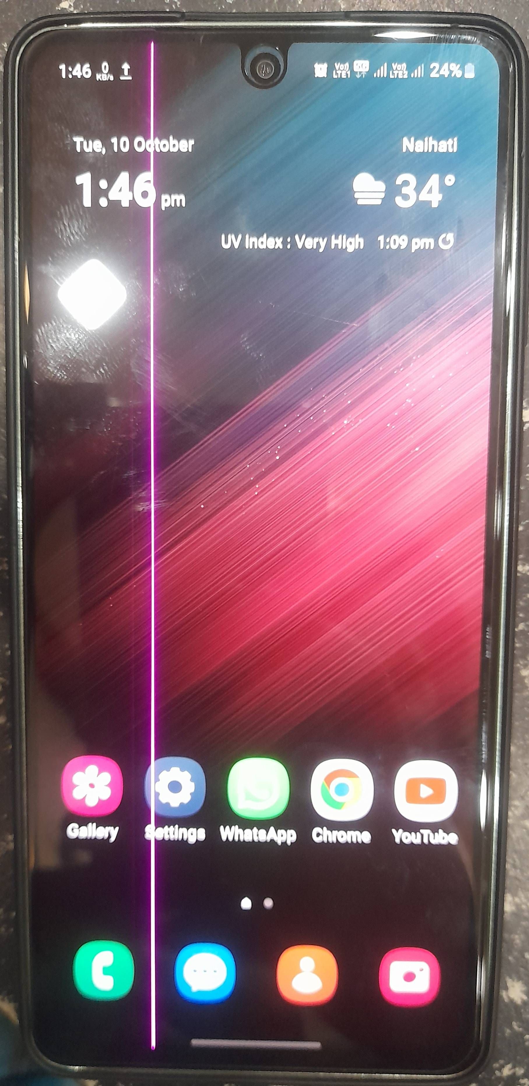 Solved: Pink Line on Galaxy A73 - Samsung Members