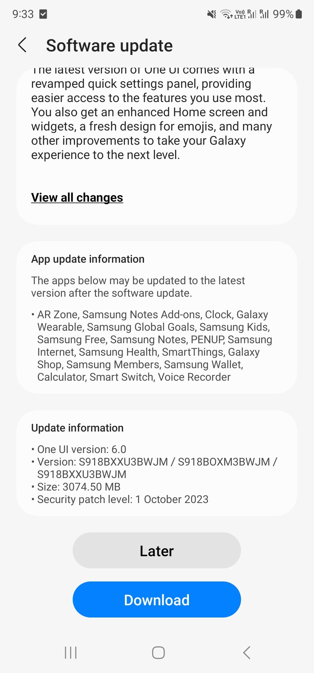 S23 Ultra Android 14 stable version released in in... - Samsung Members