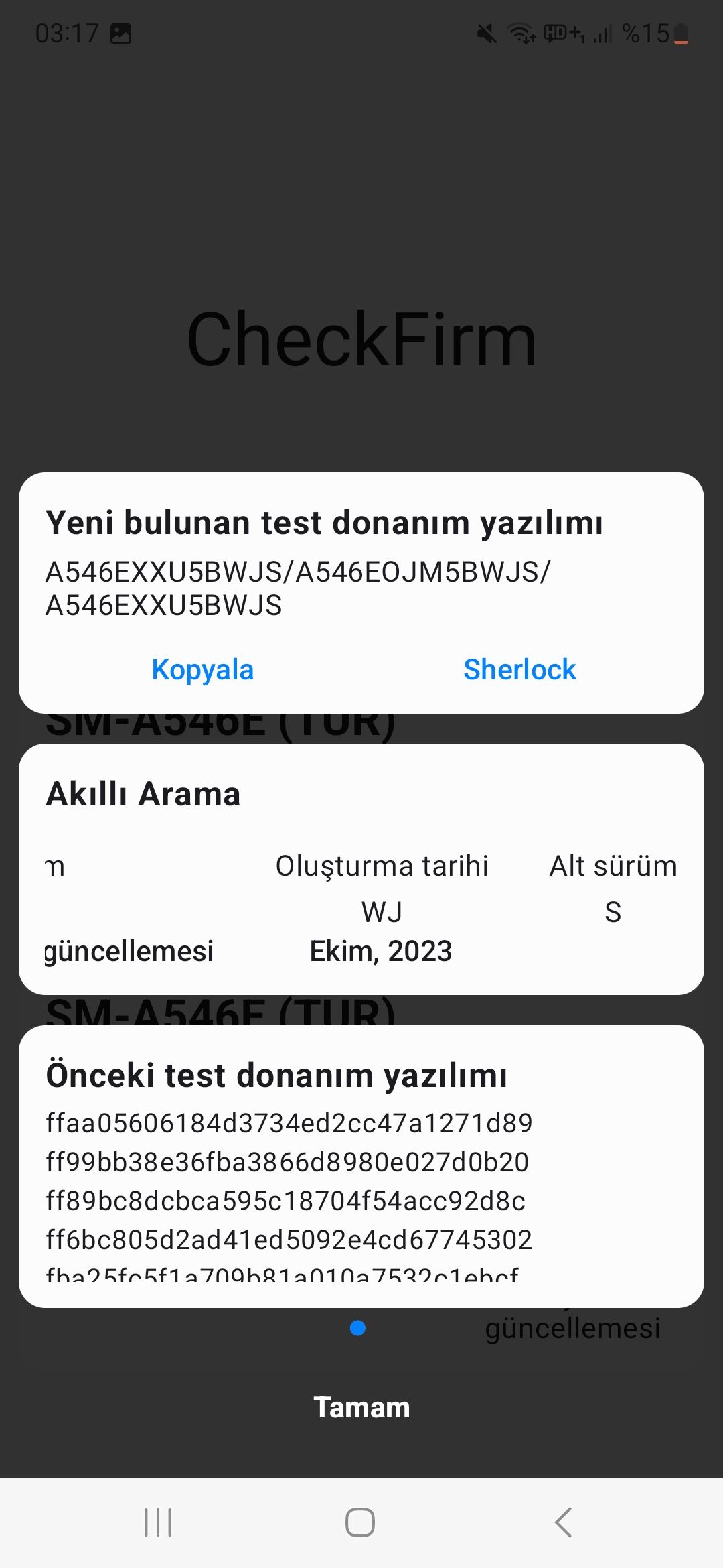 A54 5G checkfirm - Samsung Members