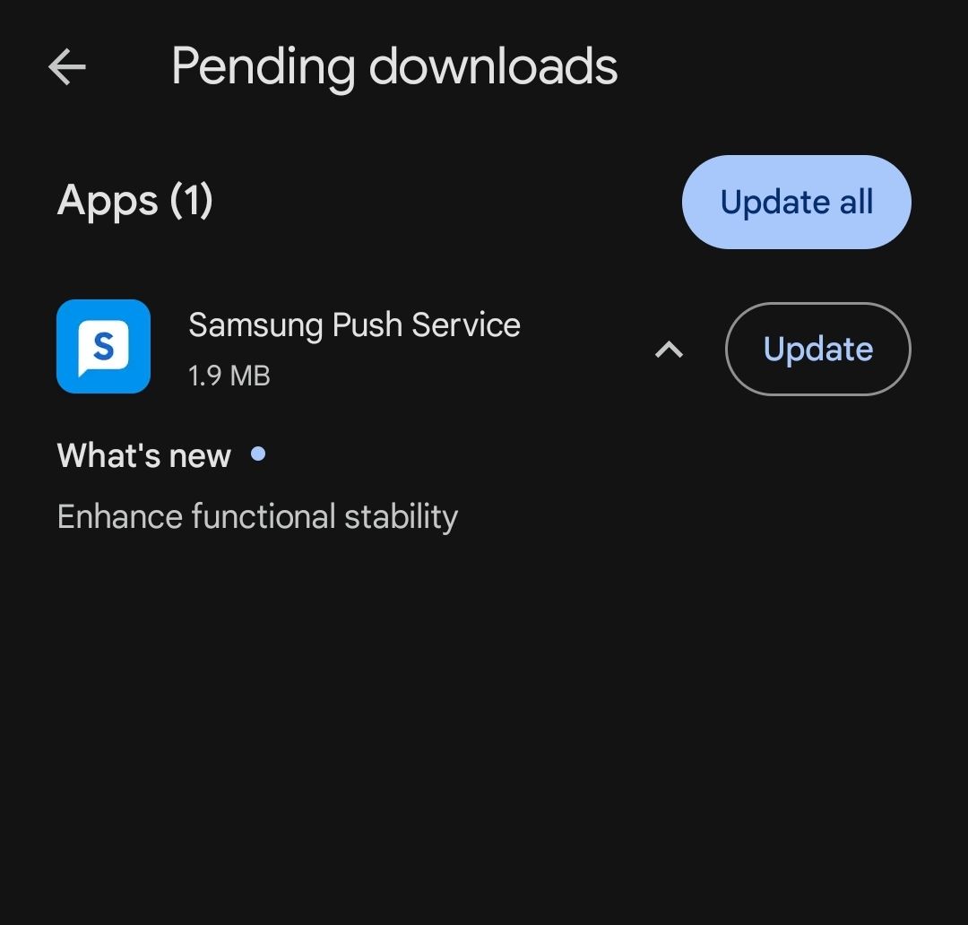 Why samsung push service app update doesn't show i... - Samsung Members