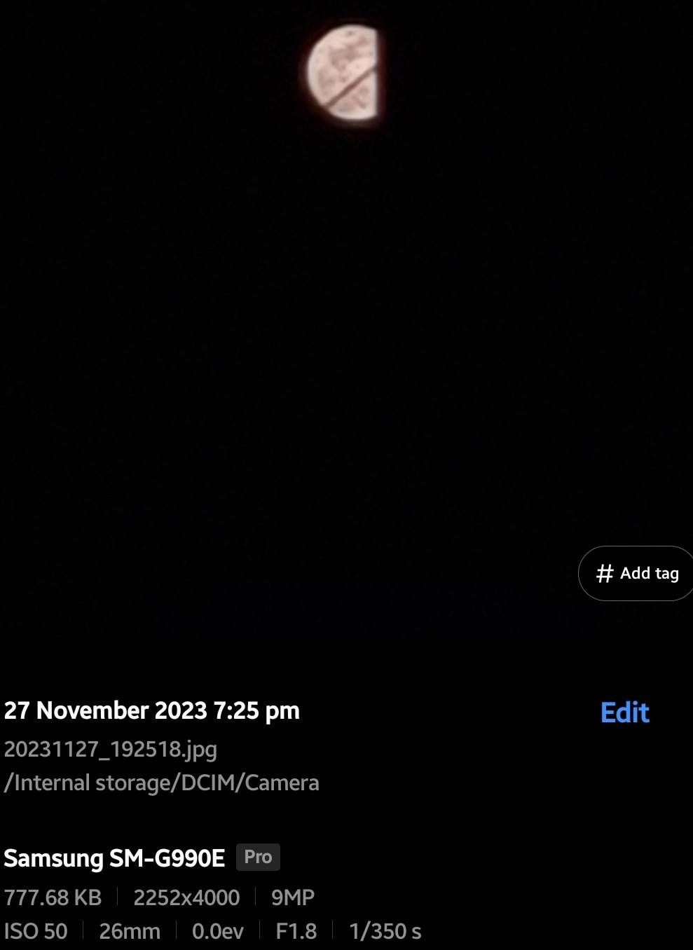 Samsung MOON pics are f@ke ? :NORMAL PIC 30X .PRO ... - Samsung Members