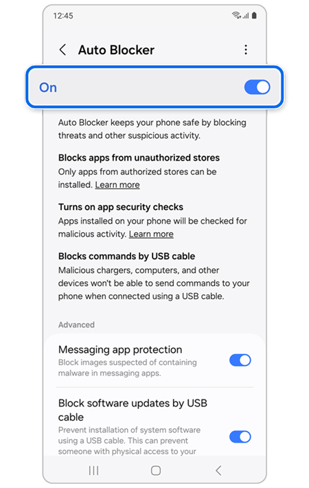 Protect your Galaxy device with the new Auto Blocker feature