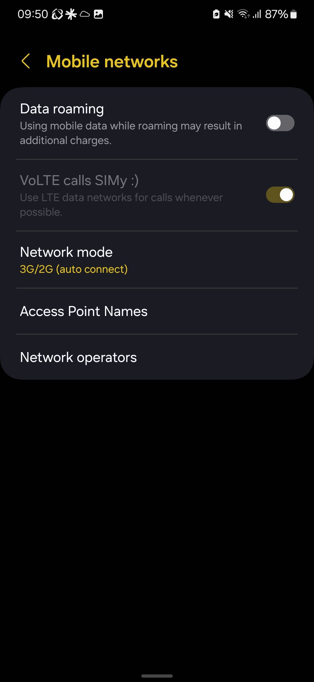 IMS Network Icons not showing (e.g. HDVoice, VoLTE... - Samsung Members