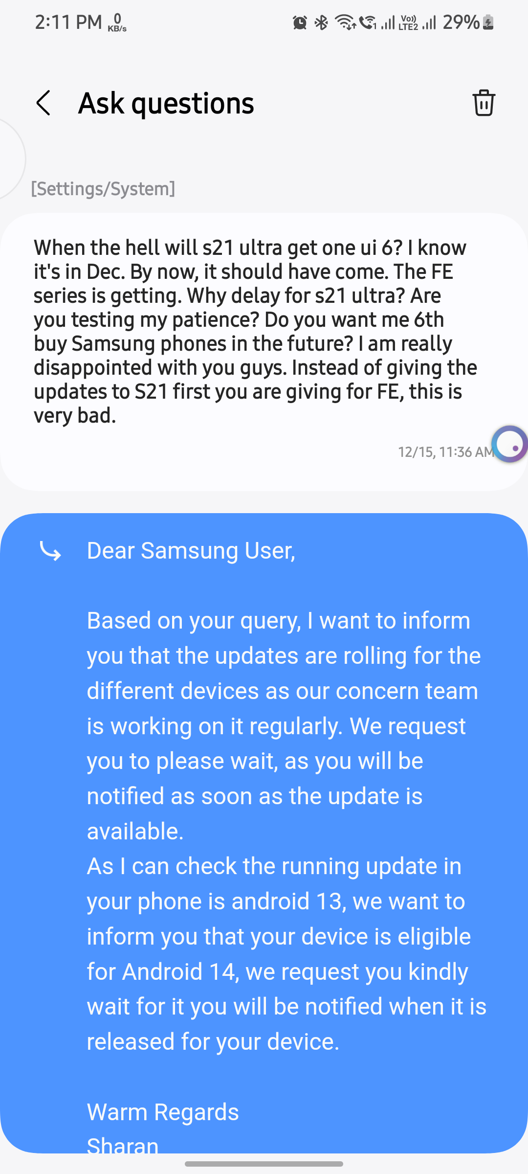 Shame on u Samsung India. No One UI 6 till now on ... - Page 5 ...