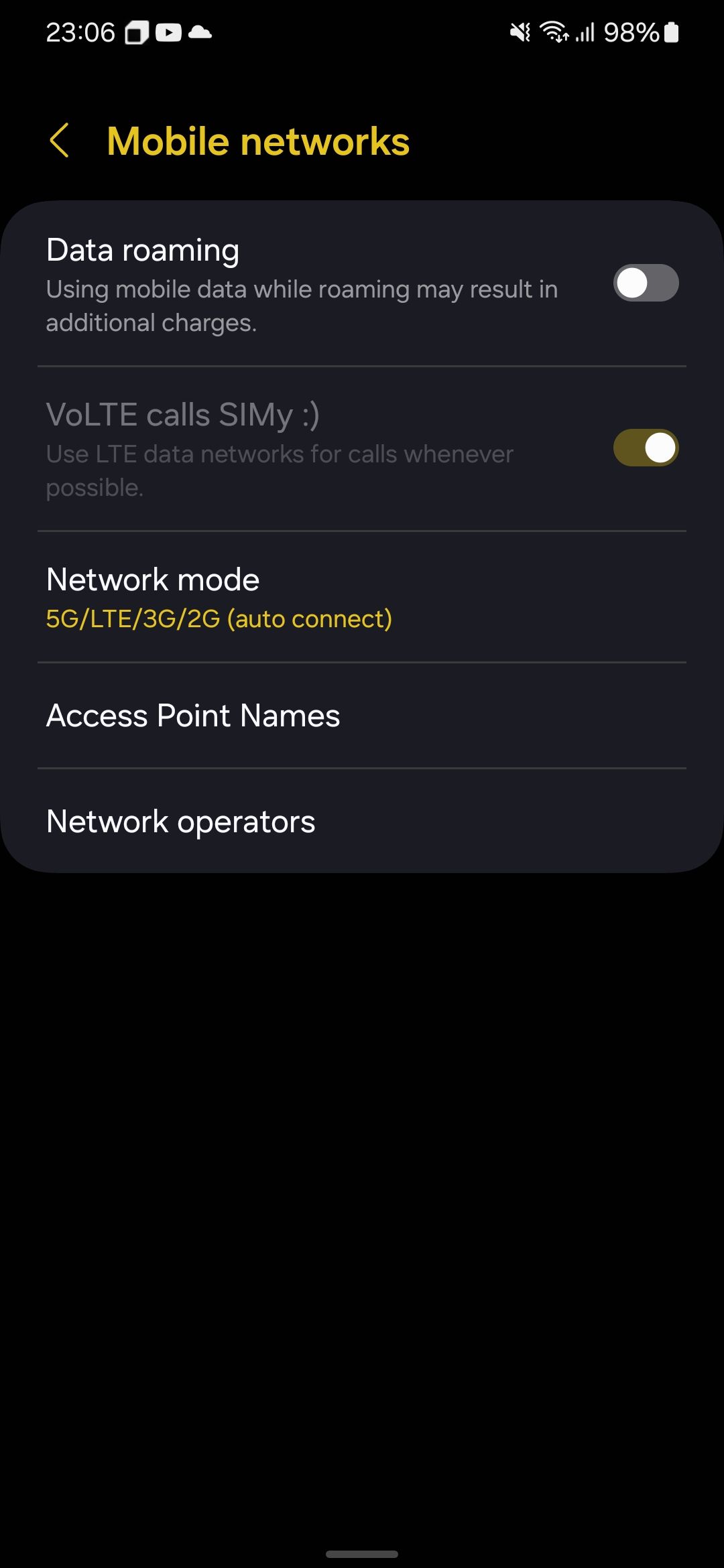 IMS Network Icons not showing (e.g. HDVoice, VoLTE... - Samsung Members