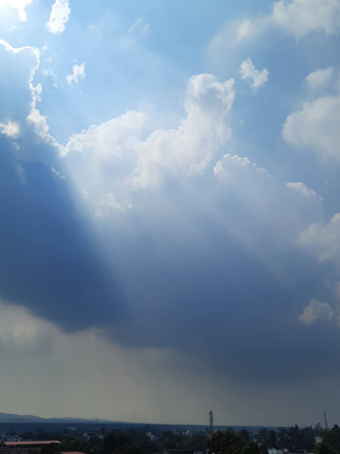 Sun rays entering earth. Captured by Tushar Vedic - Samsung Members