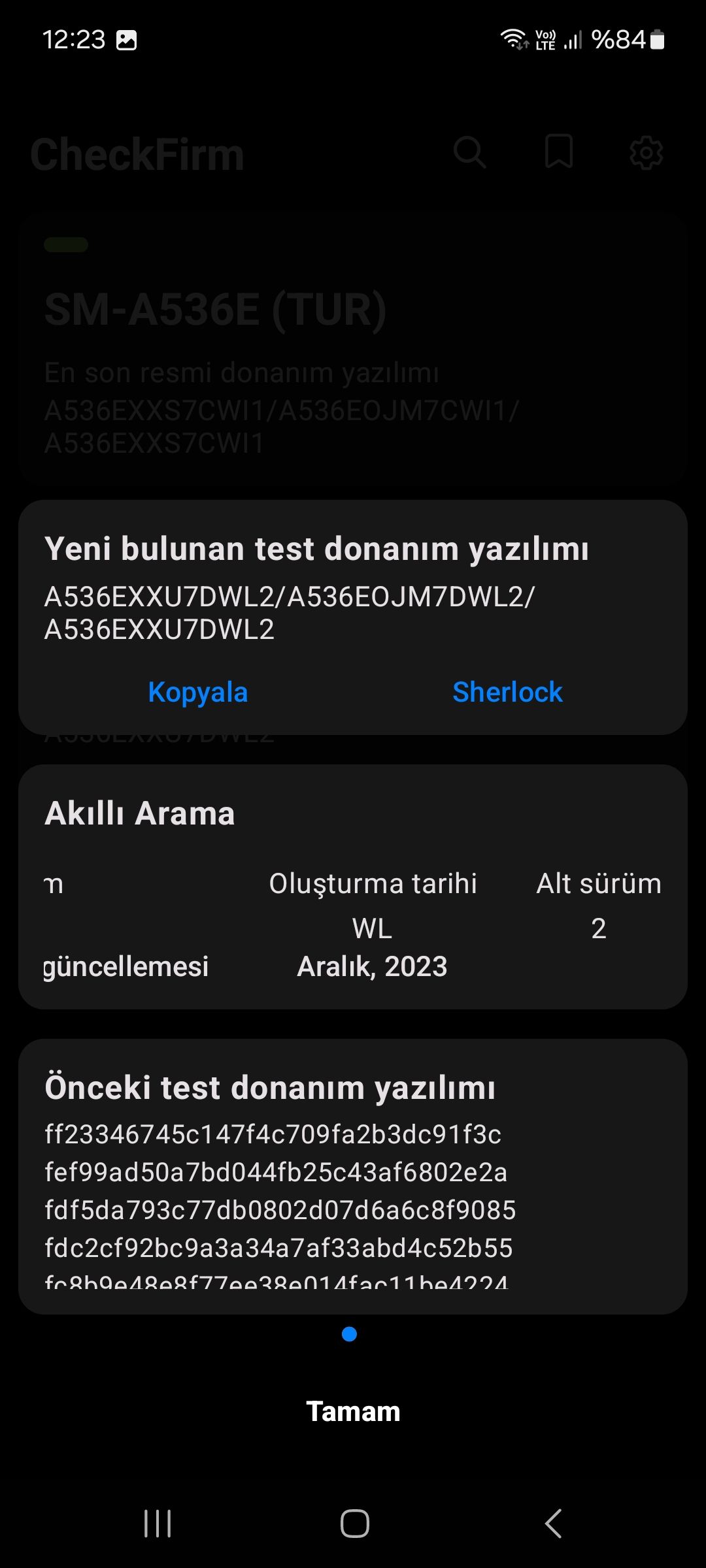 A53 Yeni test yazılımı - Samsung Members