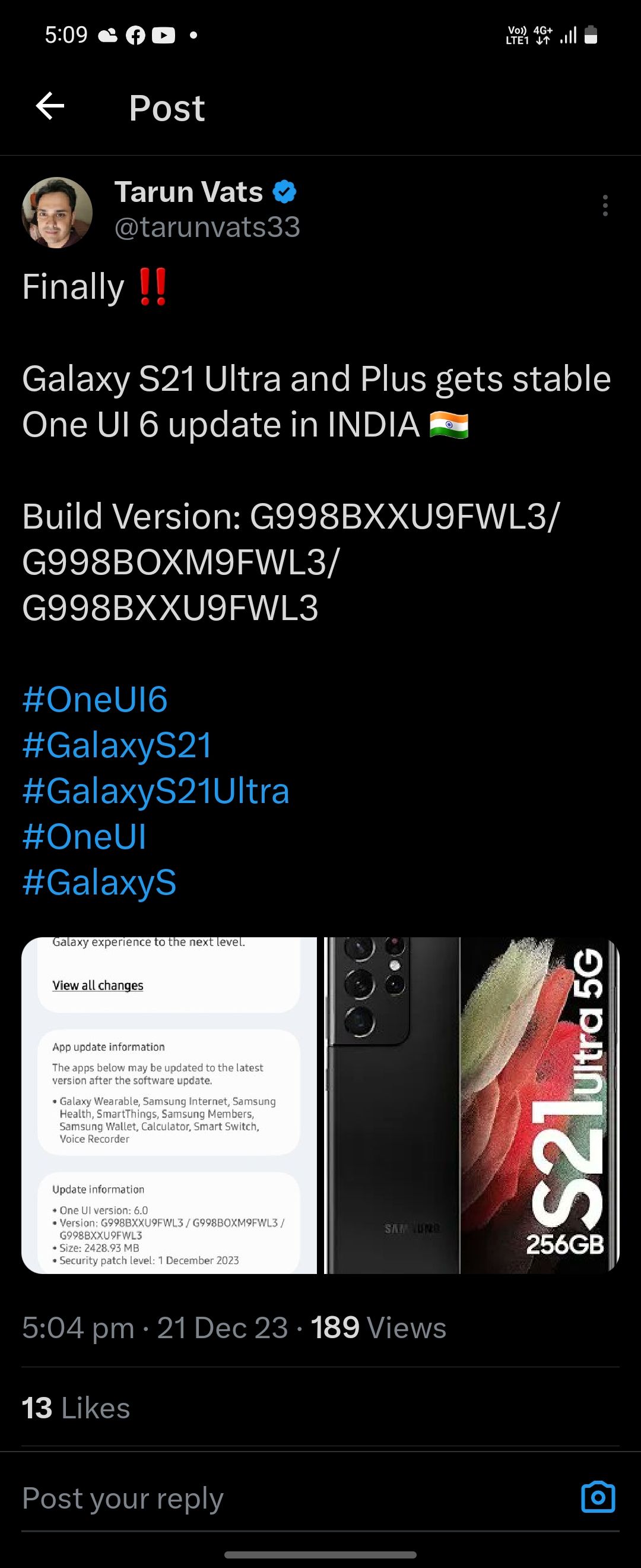 S21 LINE UPDATE - Samsung Members