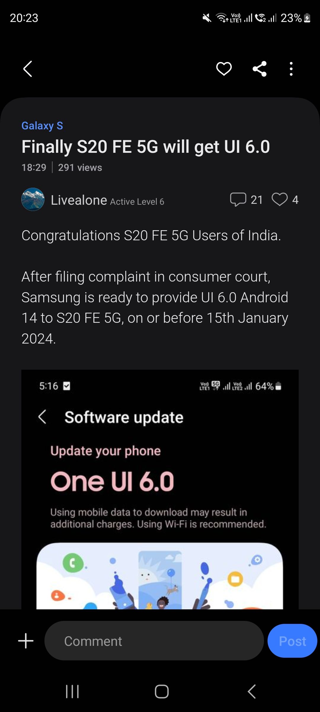 Firmware Test Report on S20 FE 5G - Samsung Members