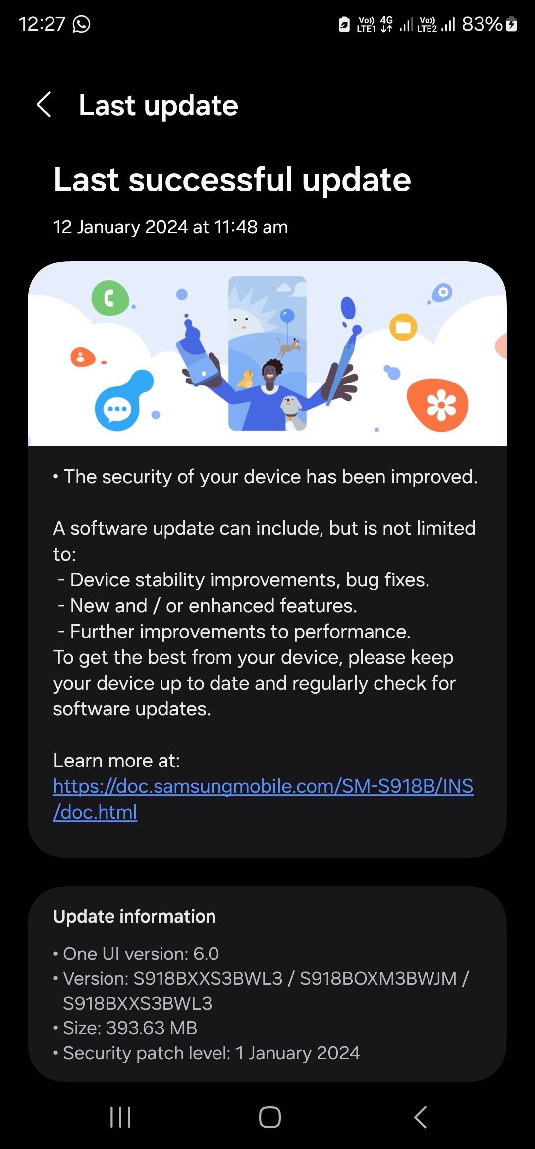 Samsung s23 ultra January Security patch - Samsung Members