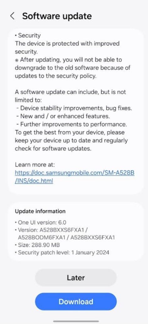 Samsung galaxy a52s 5G gets January Security Patch... - Samsung Members