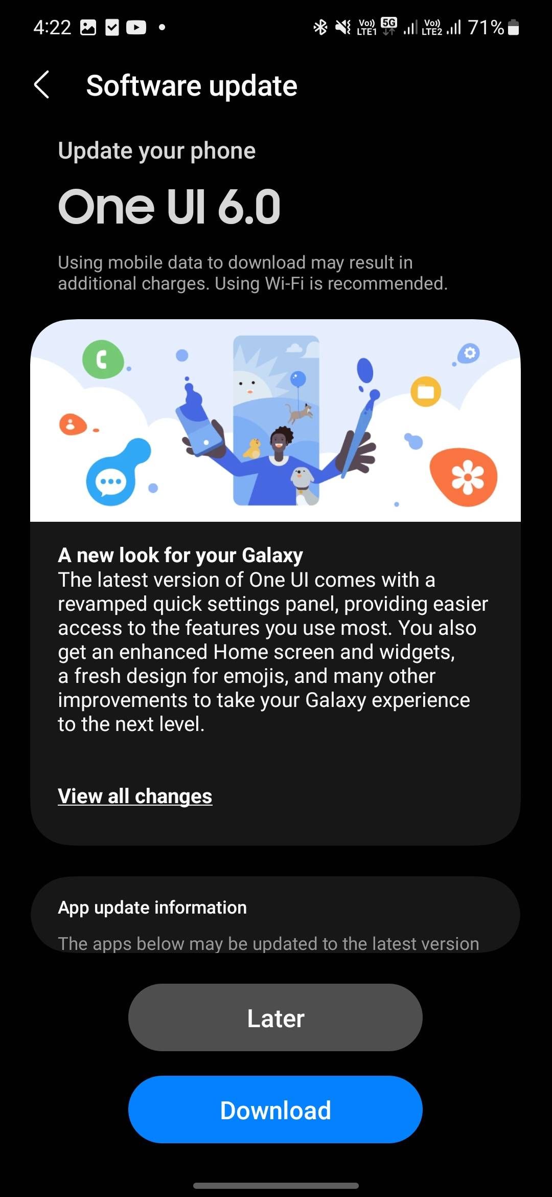 Update received finally UI6 - Samsung Members