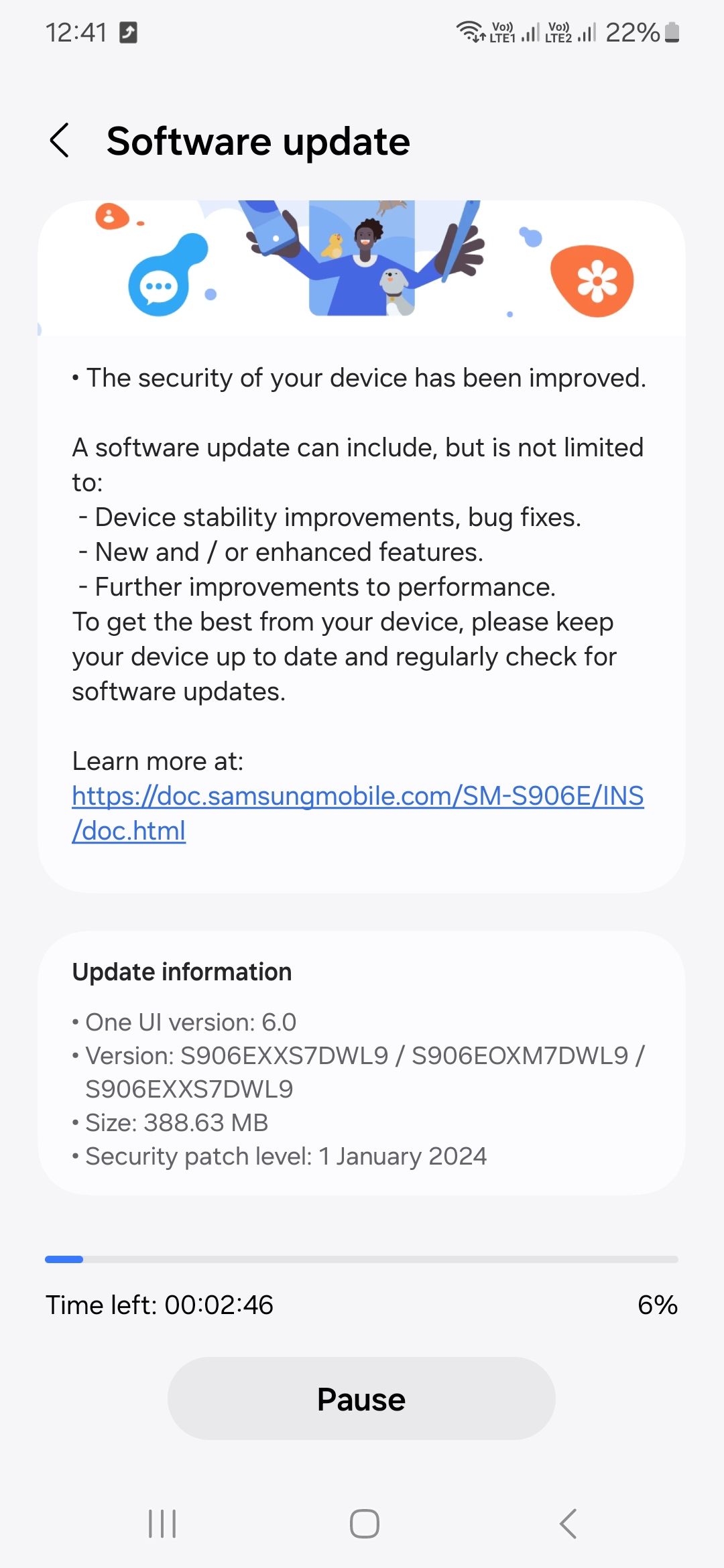 S22 plus recieve January security update india - Samsung Members