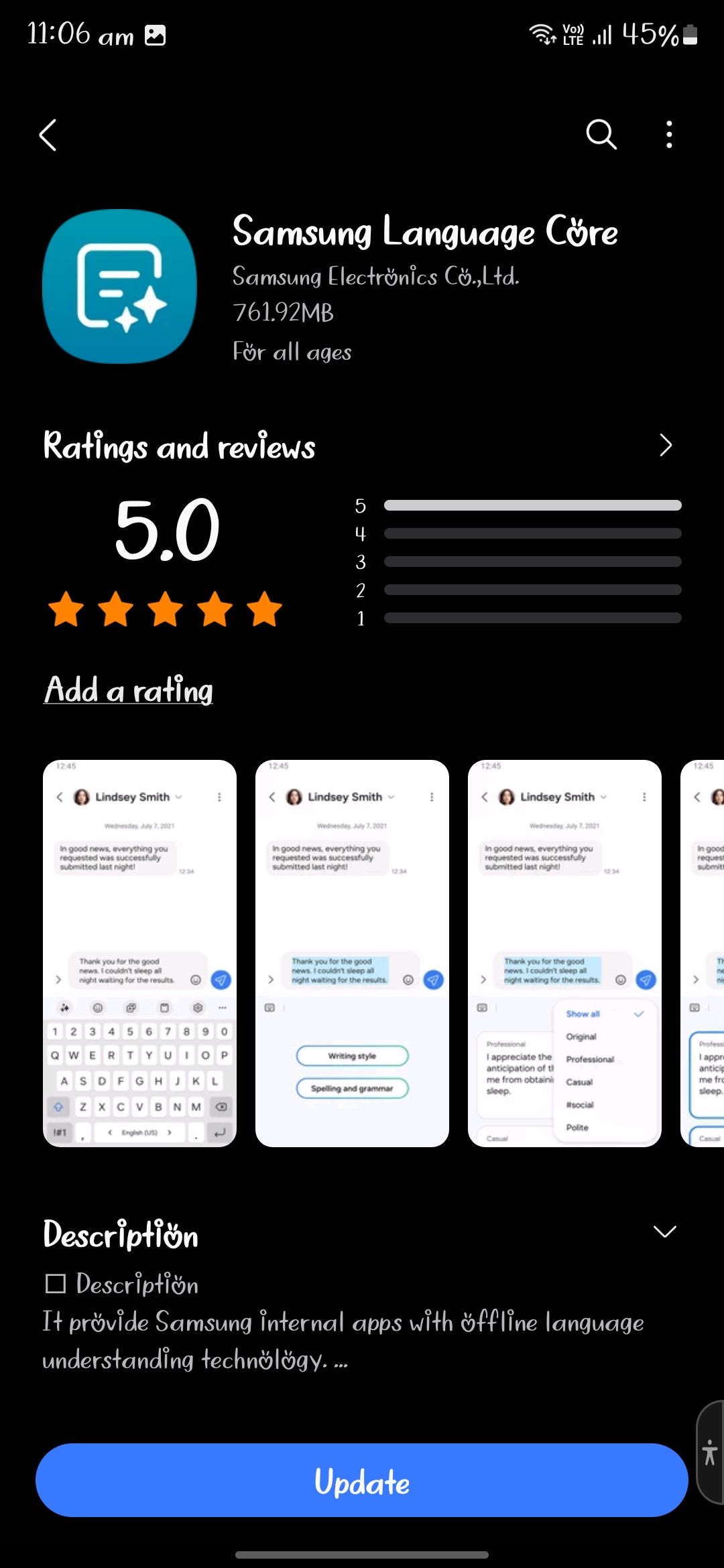 Samsung language core update - Samsung Members