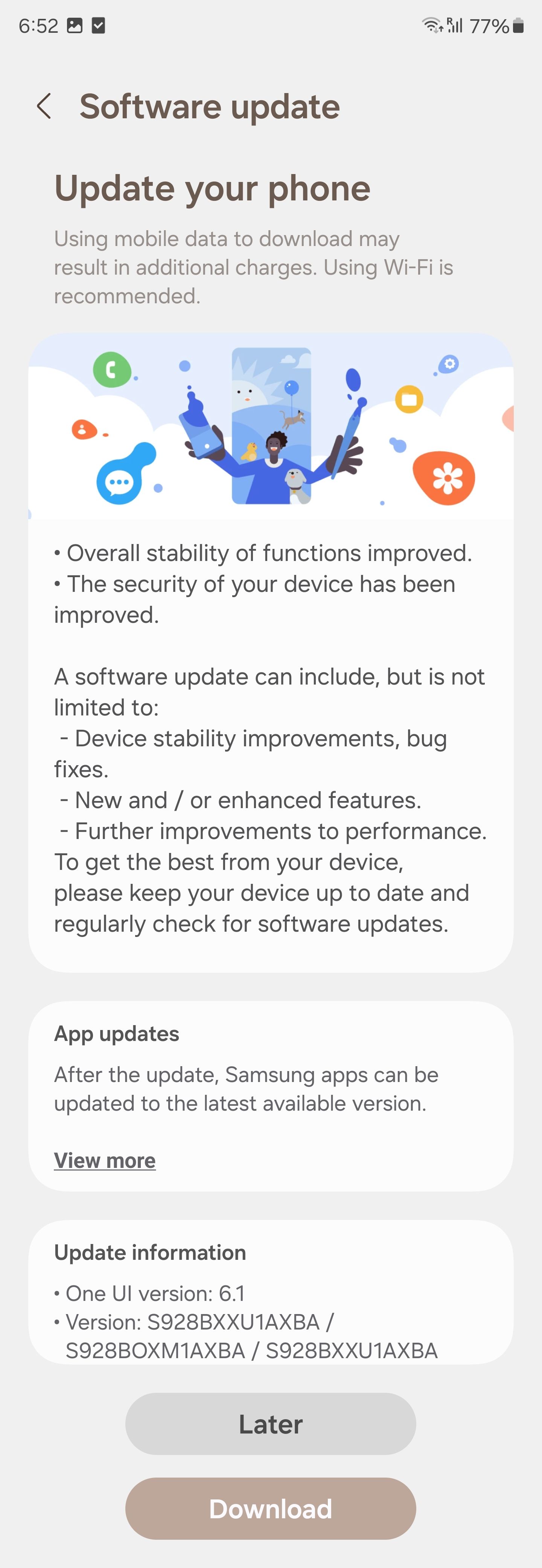 Security patch level: 1 February 2024 - Samsung Members