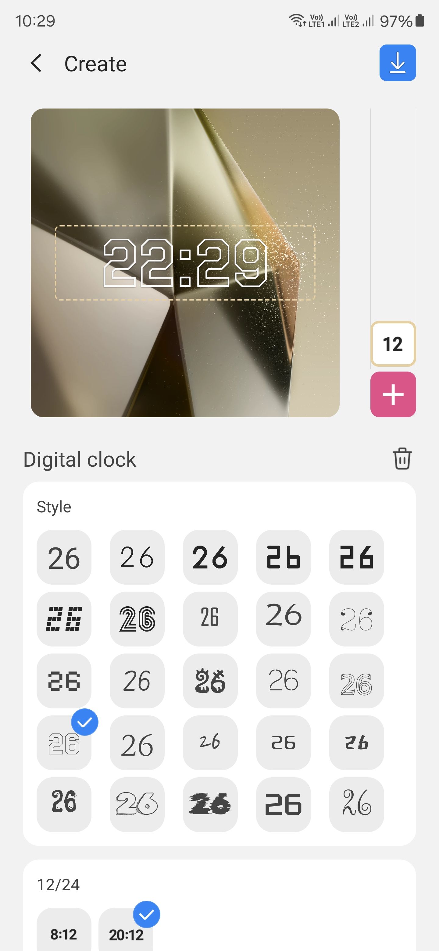 New font styles in Goodlock clock faces - Samsung Members