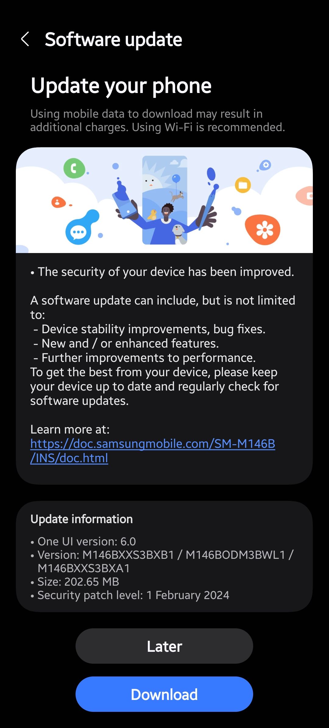 Samsung galaxy m14 5g got a new software update. - Samsung Members