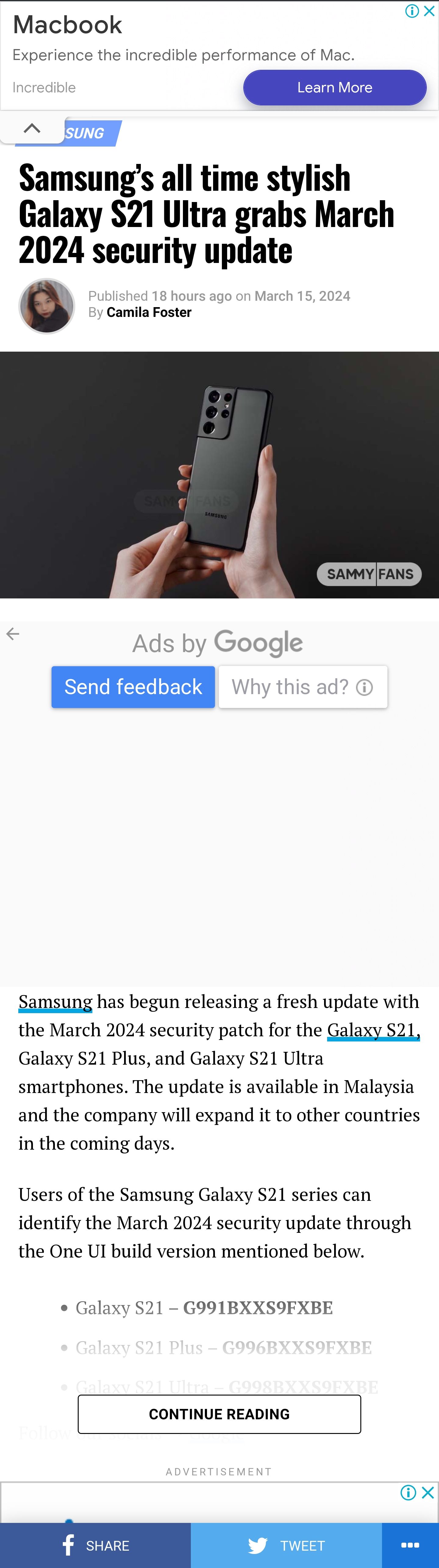 S21 Ultra: March Security Patch rolled out. - Samsung Members