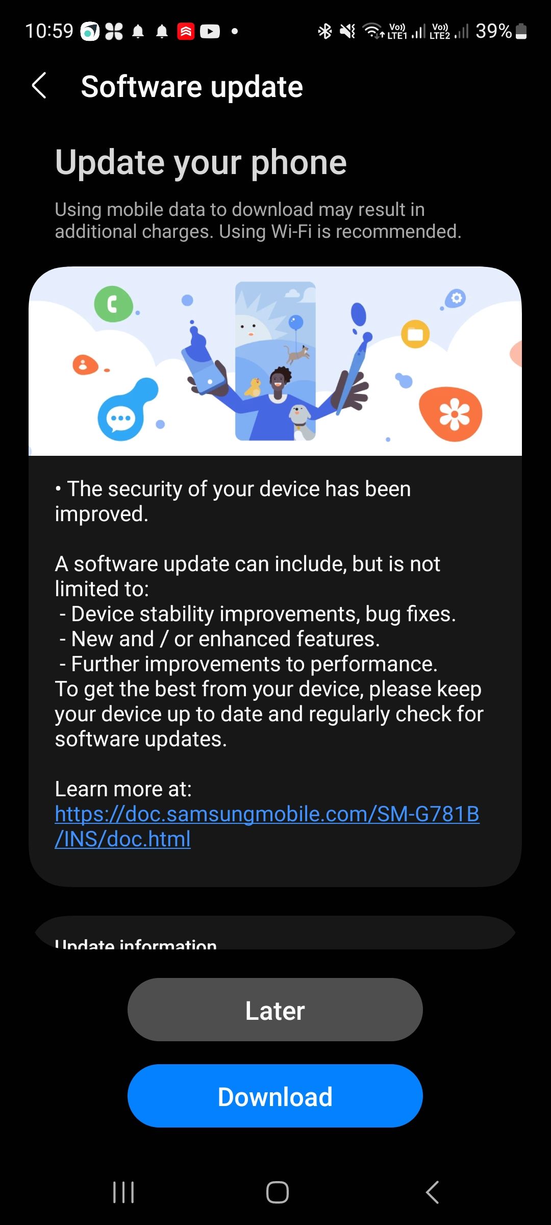 Samsung galaxy S20FE 5G March Security update - Samsung Members