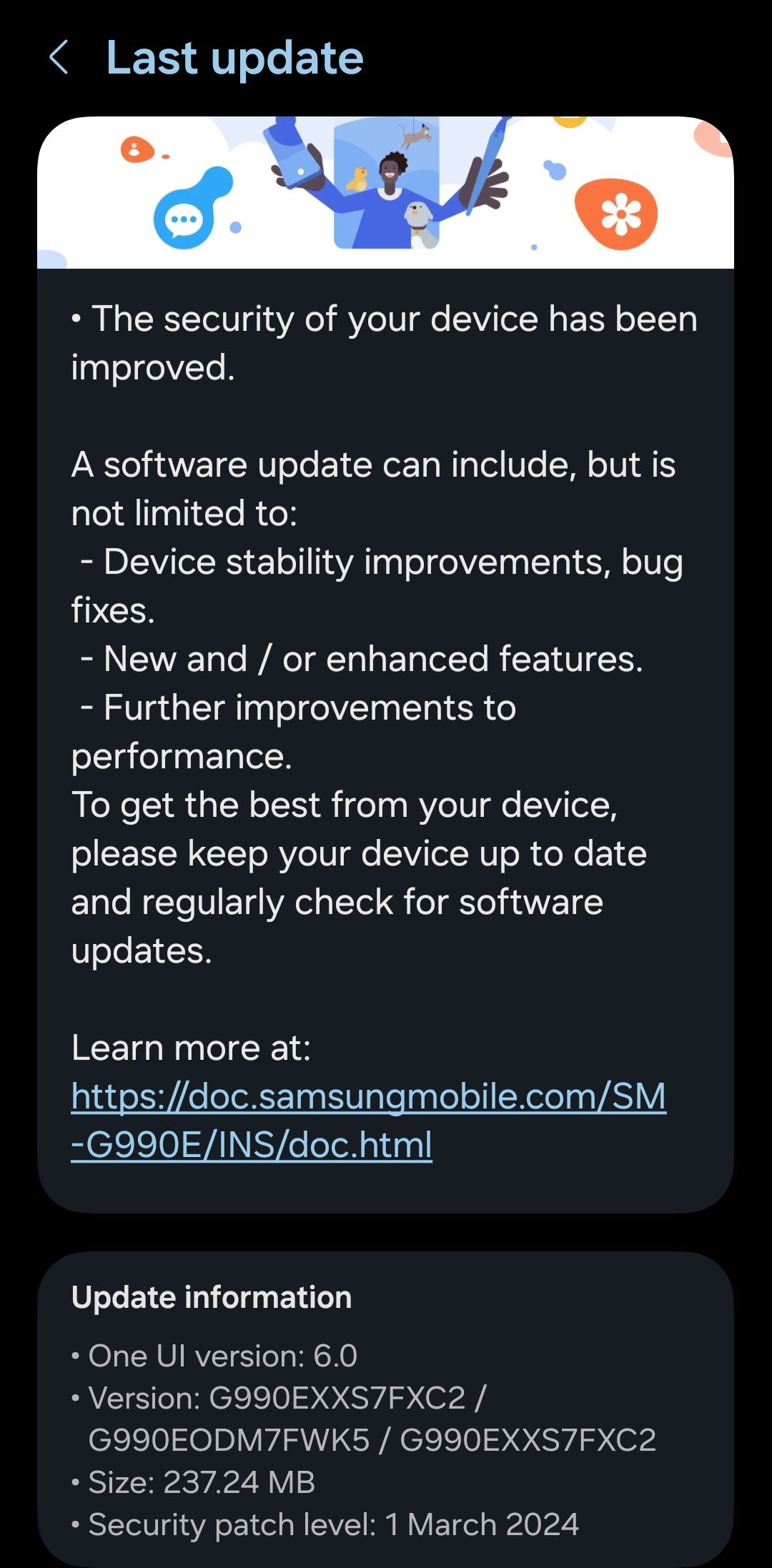 Samsung S21FE(Exynos) March 2024 Security Update - Samsung Members