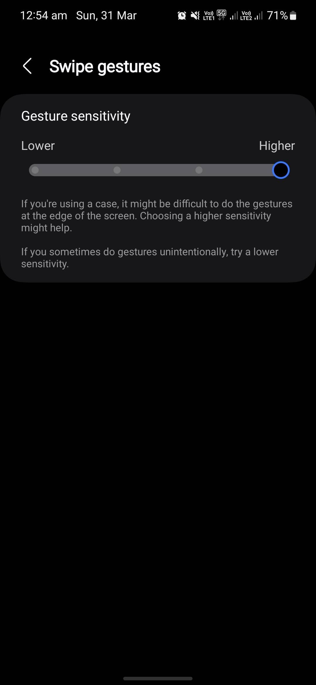 Swipe Gestures options not available after One UI ... - Samsung Members