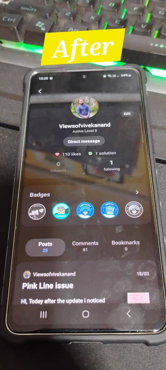 Pink Line Issue Solved - Samsung Members