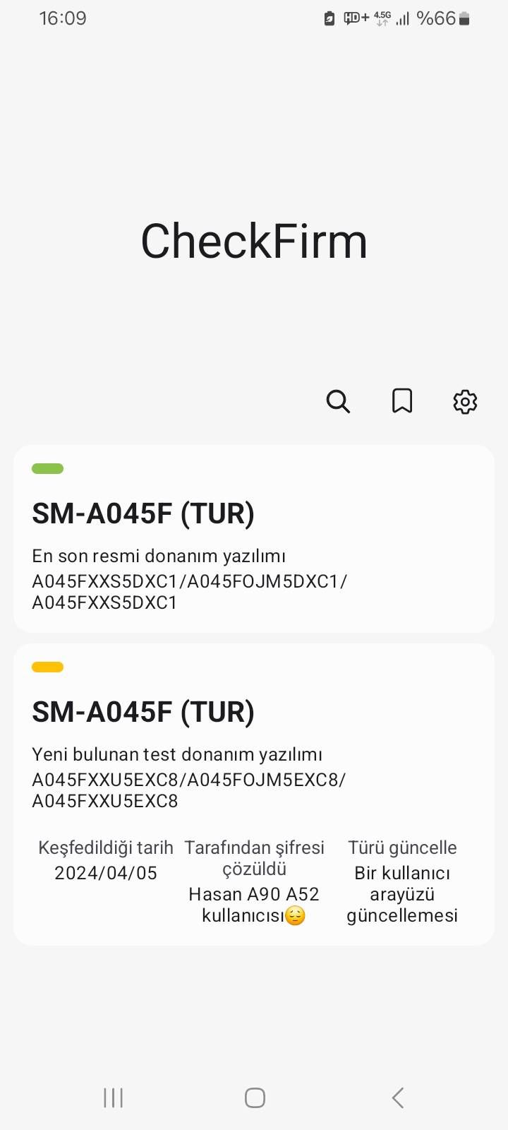 A04 A045F modeli test - Samsung Members