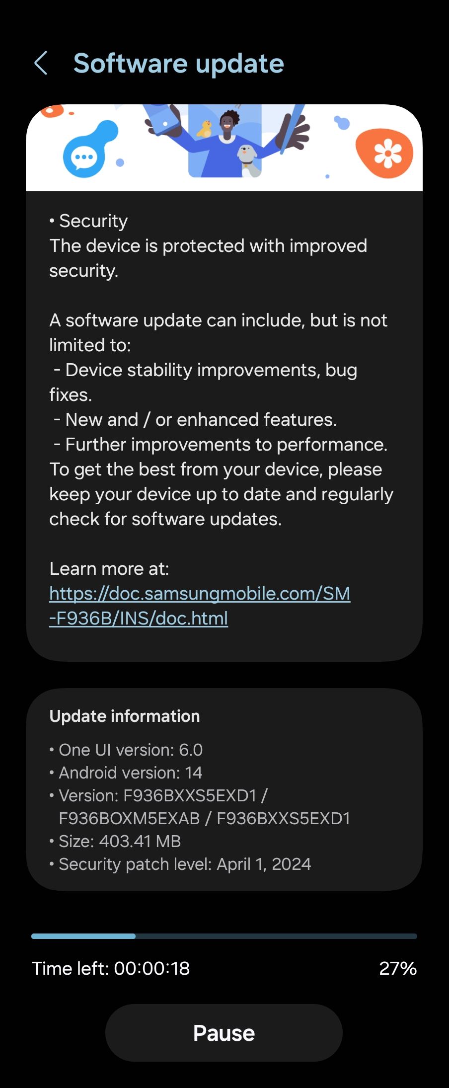 Apr Security Patch is available on GalaxyZFold4 - Samsung Members