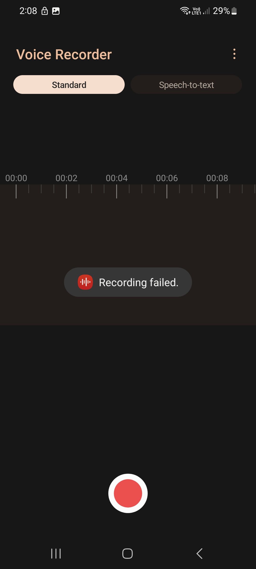 'Recording Failed' error in voice recorder - Samsung Members