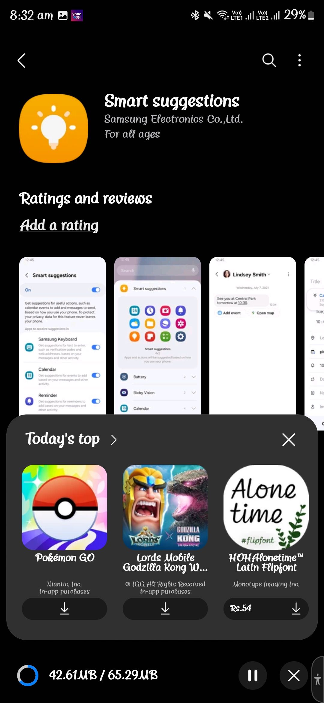 Smart suggestions update - Samsung Members