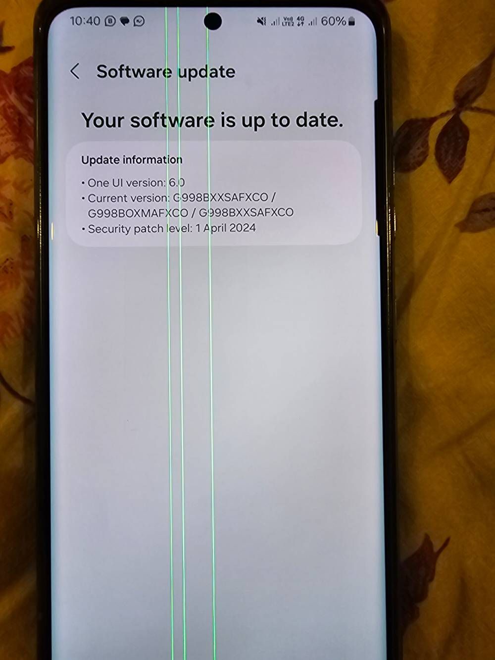 S21 ultra software update Green lines - Samsung Members