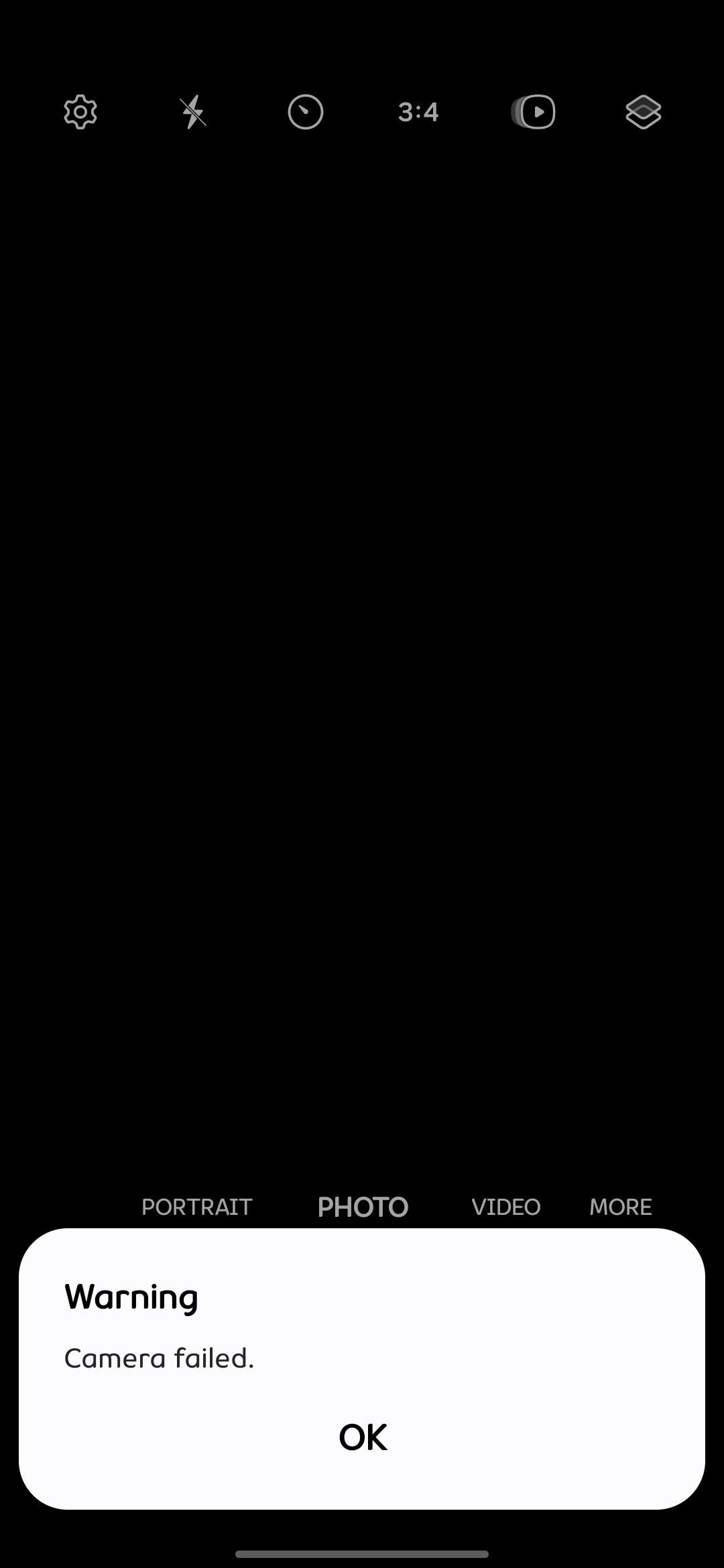 Warning failed camera - Samsung Members