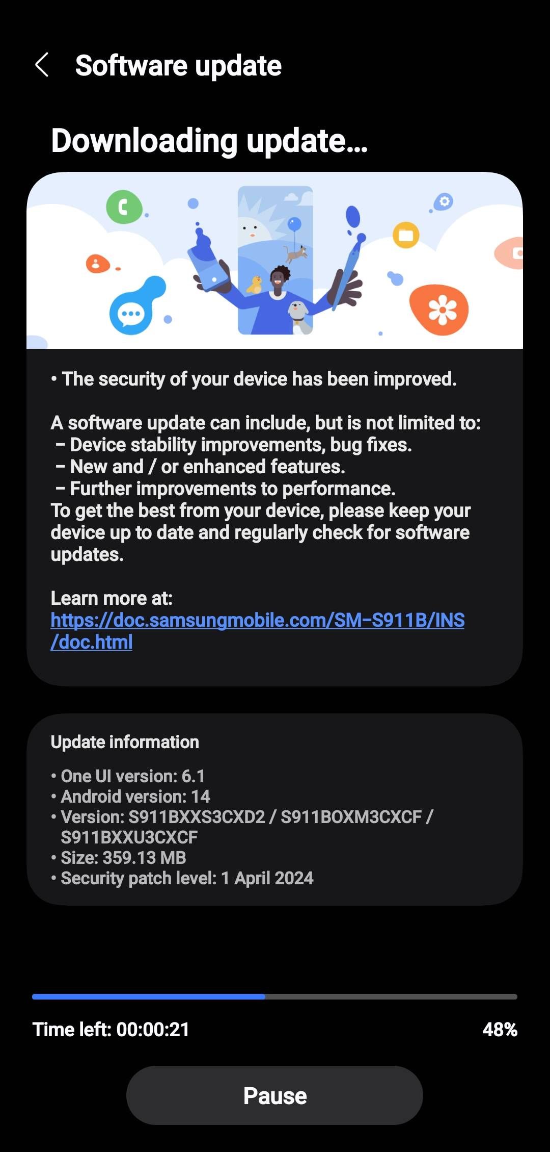 April, 2024 security update avaliable - Samsung Members