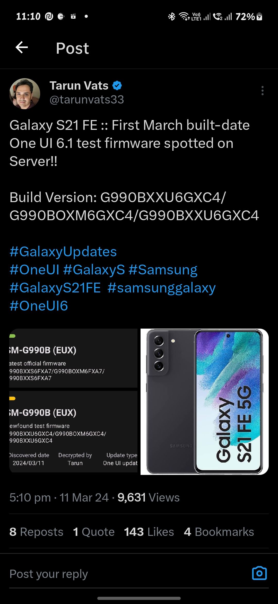 S21 fe one ui 6.1 update - Samsung Members