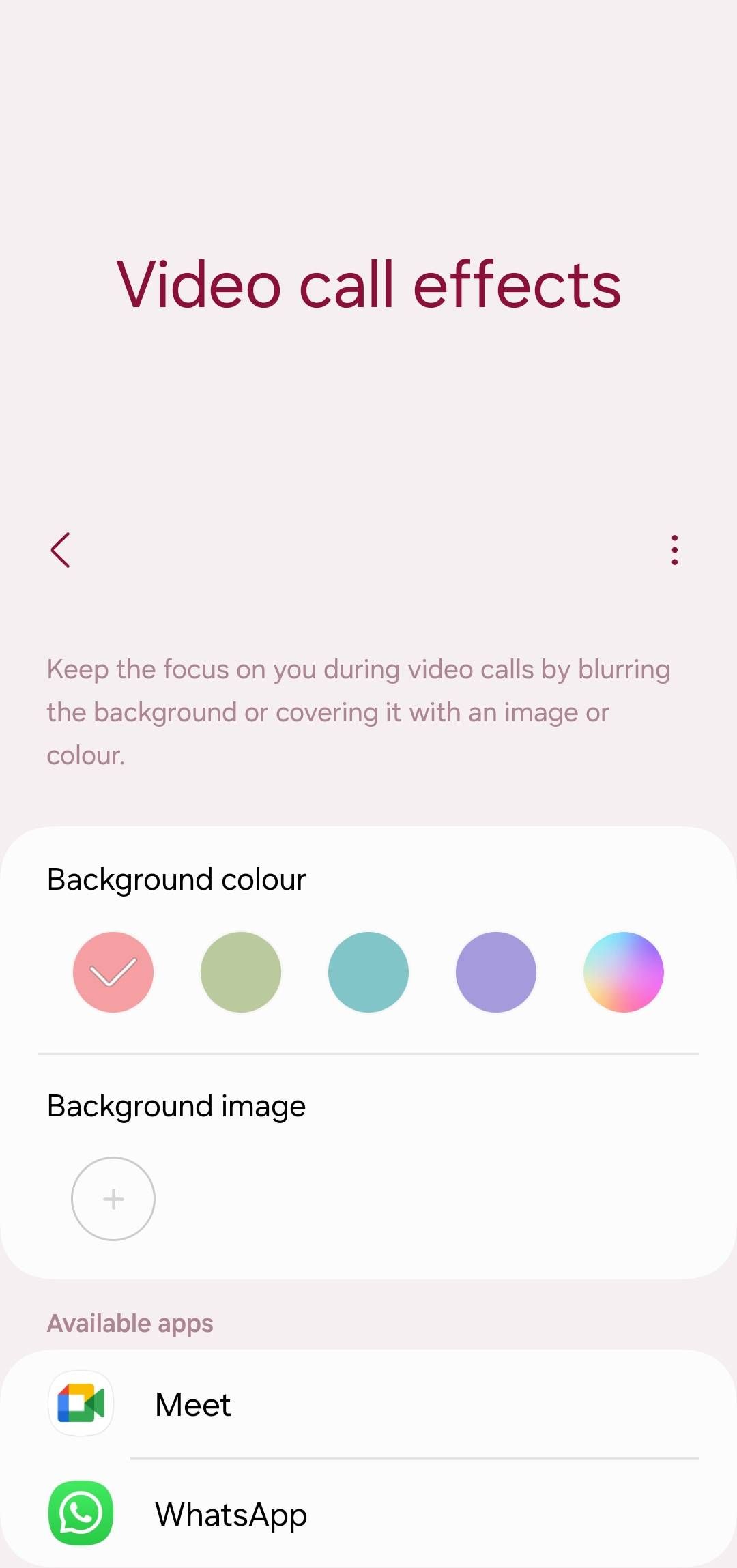Not able to turn off video call effects. - Samsung Members