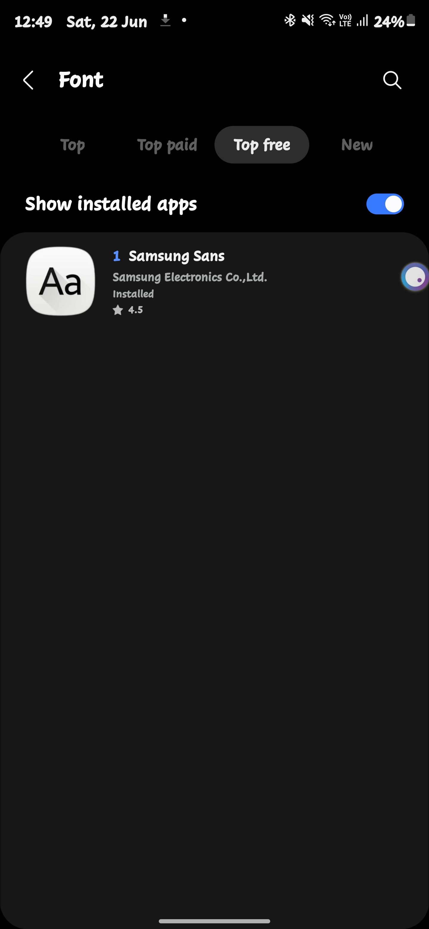 Fonts - Samsung Members