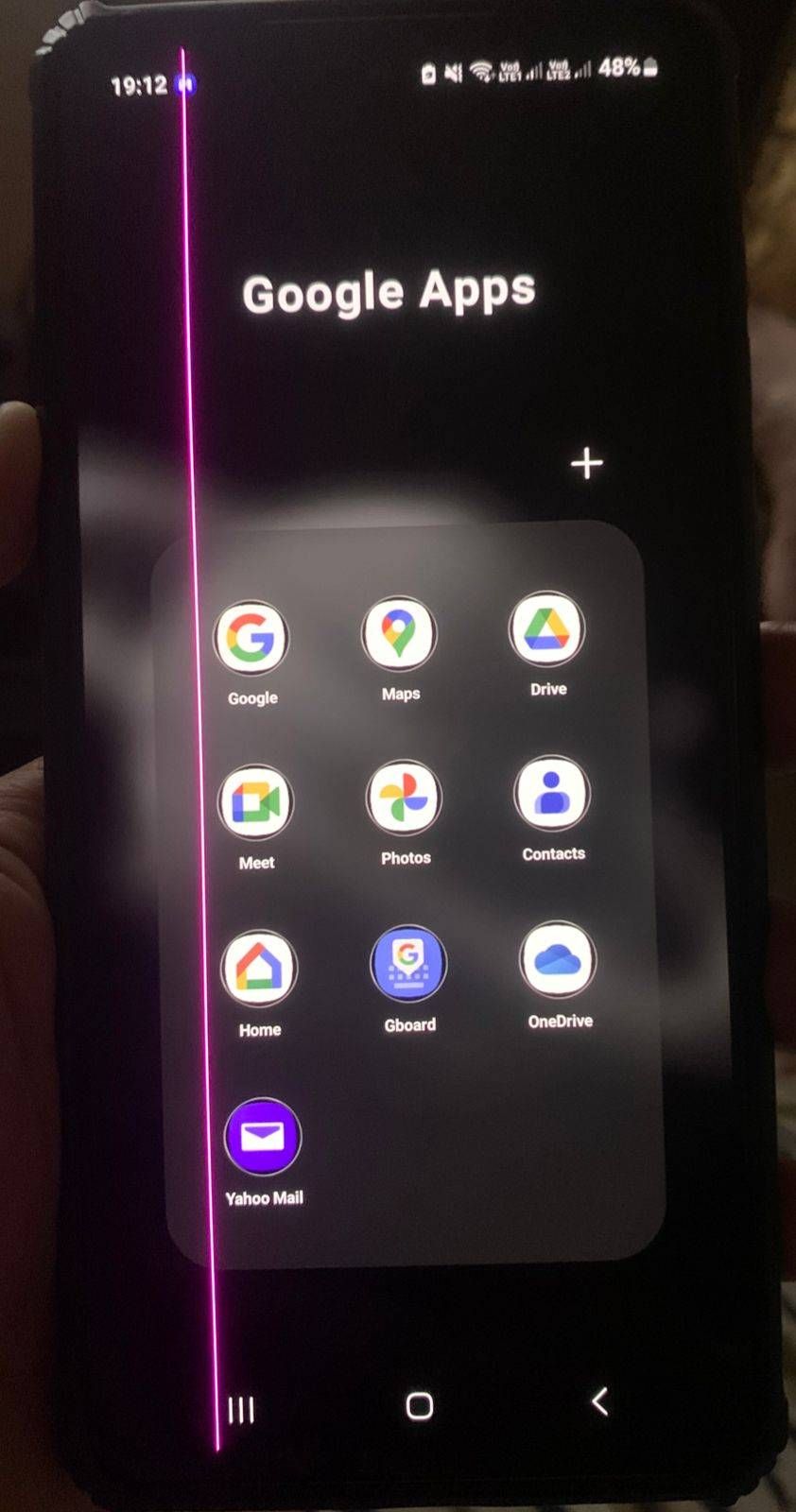 Samsung A73 - Pink line on screen after update - Samsung Members