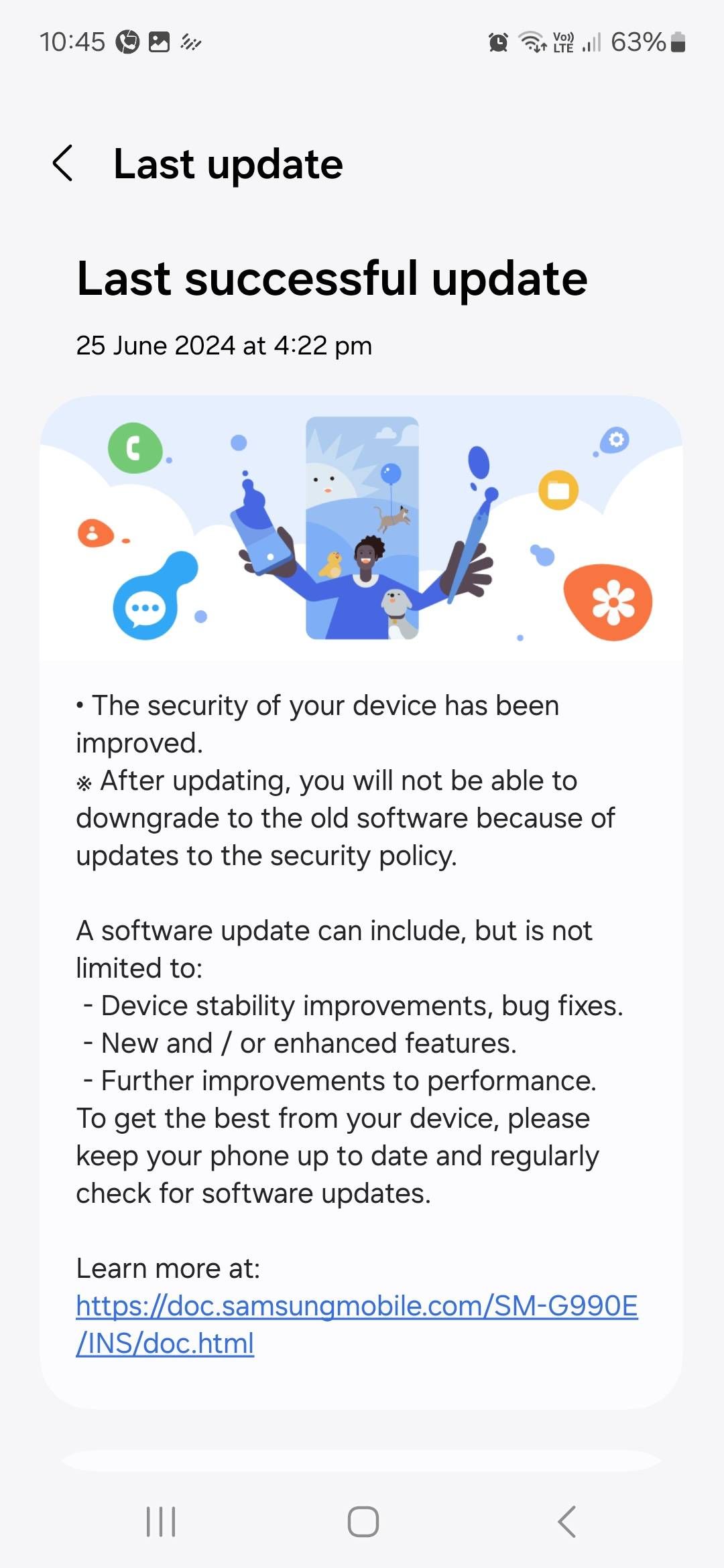 White line on display after update. - Samsung Members