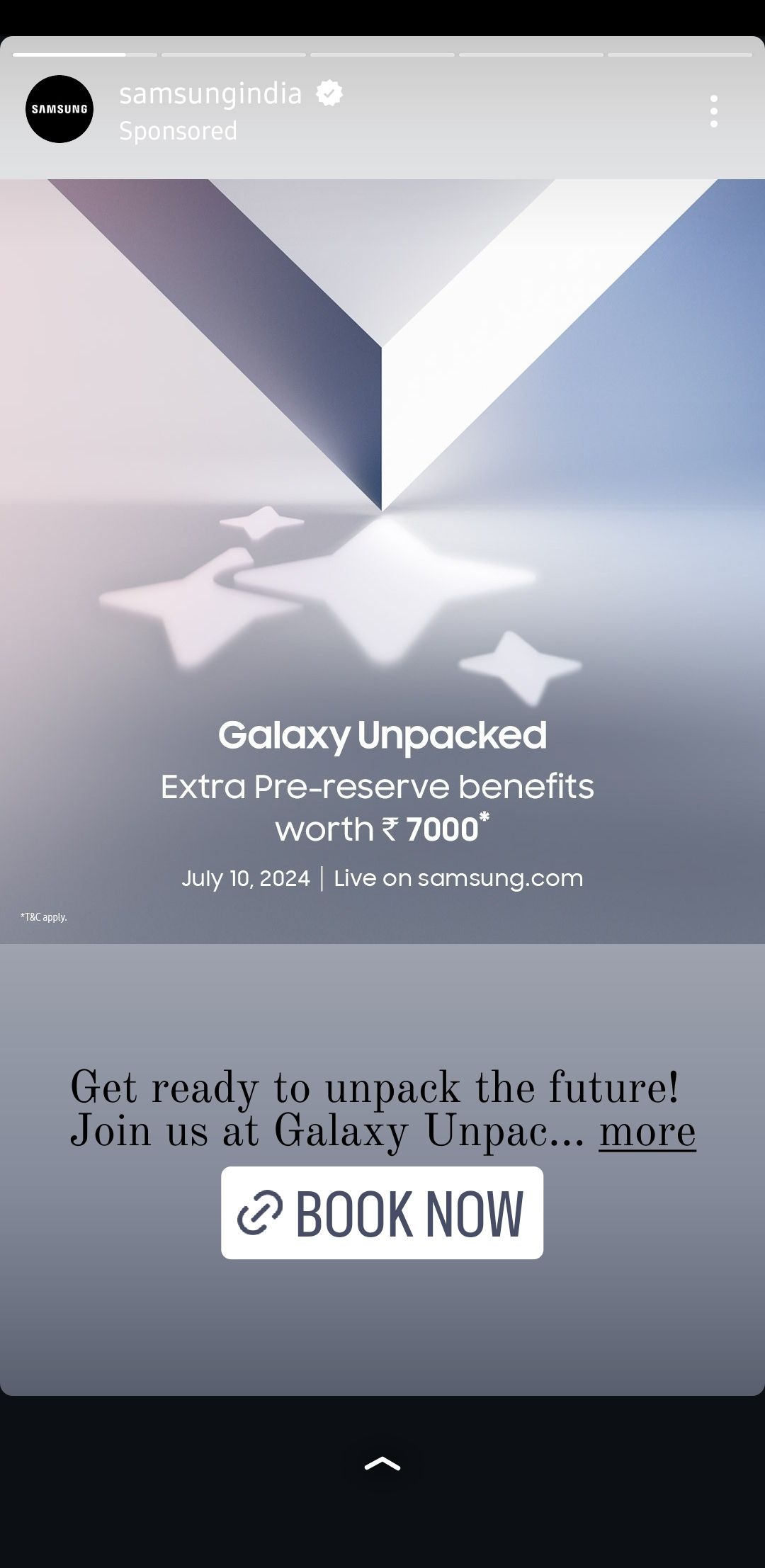 Galaxy Unpacked invite on IG - Samsung Members