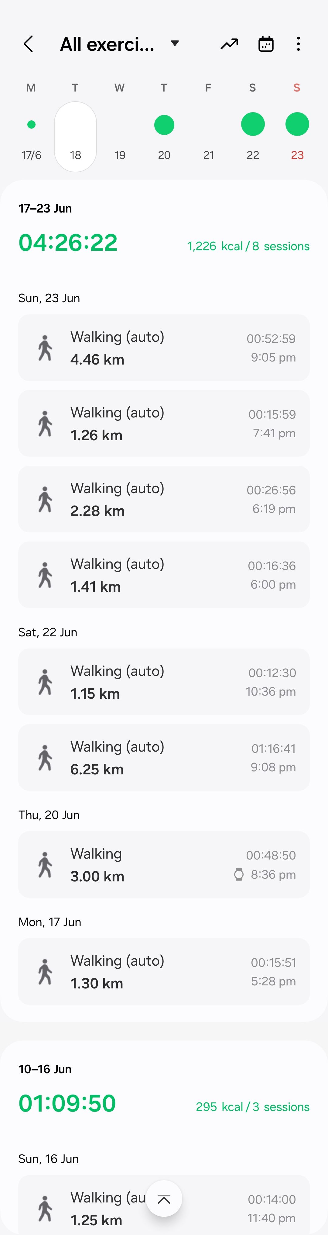 Exercises- walking and running - Samsung Members
