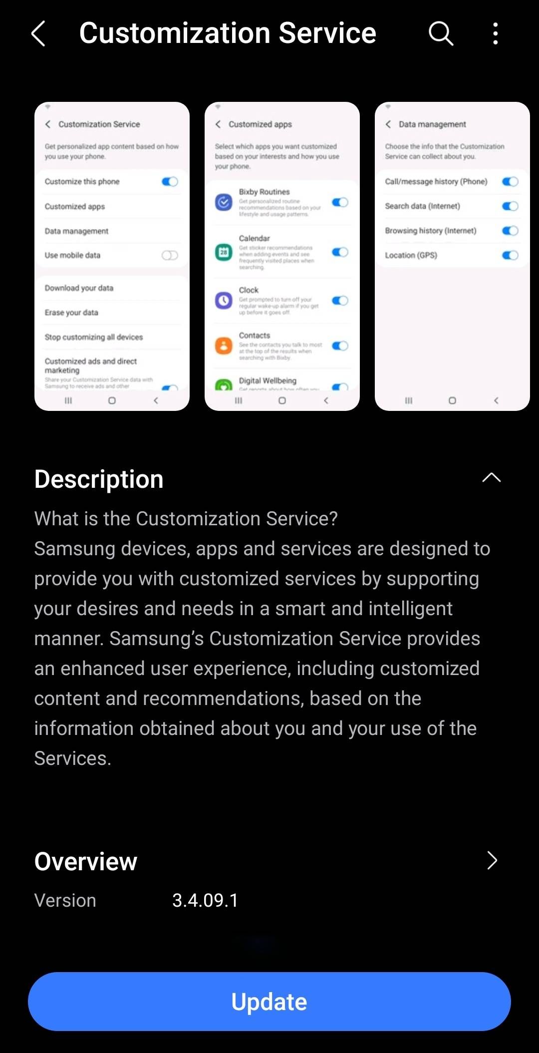 Customization Service Update - Samsung Members
