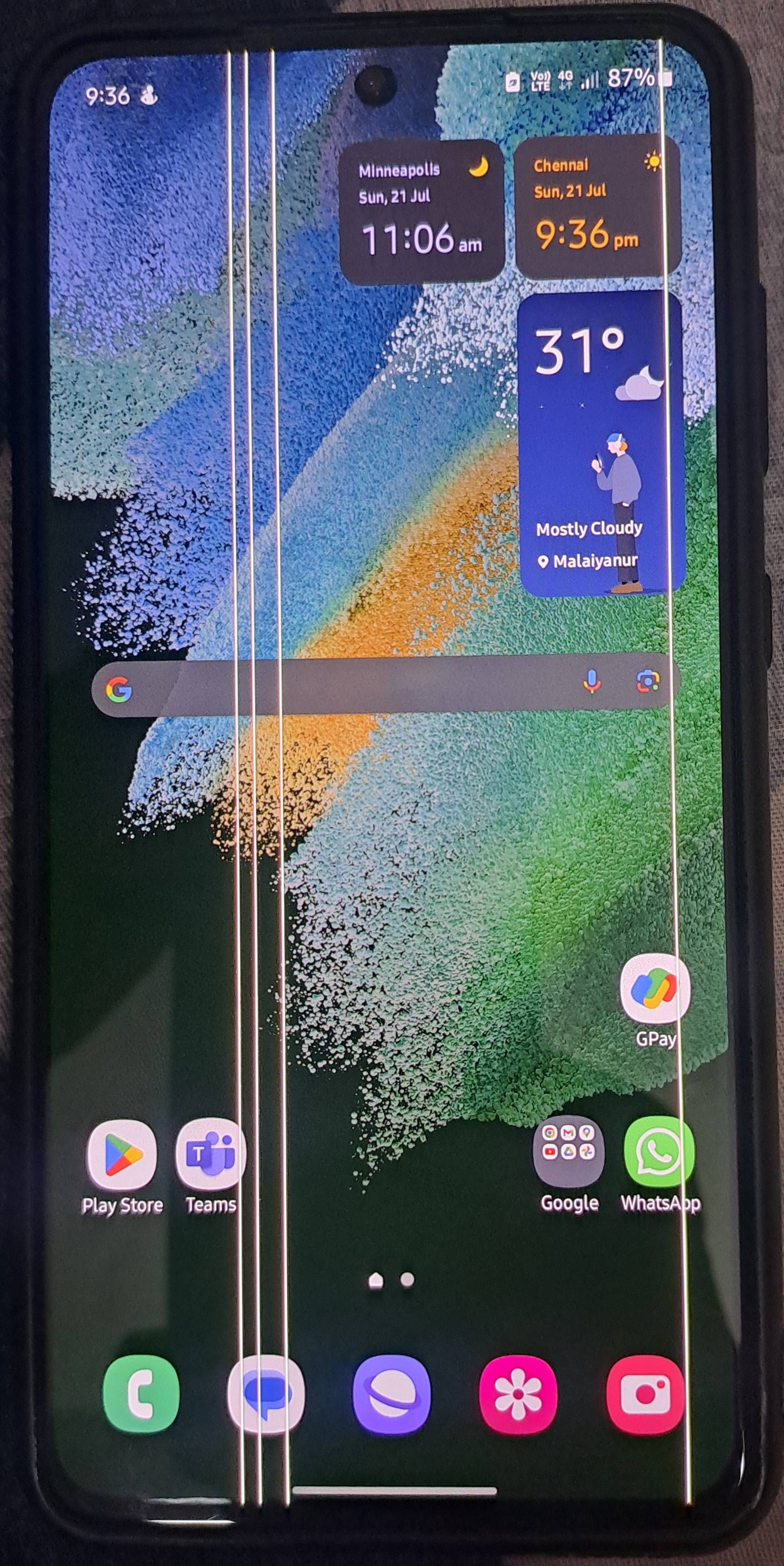 S21FE Green line appeared after June'24 security p... - Samsung Members